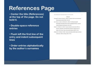 APA Formatting & Reference Style Guide | PPT