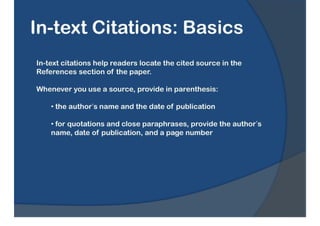APA Formatting & Reference Style Guide | PPT