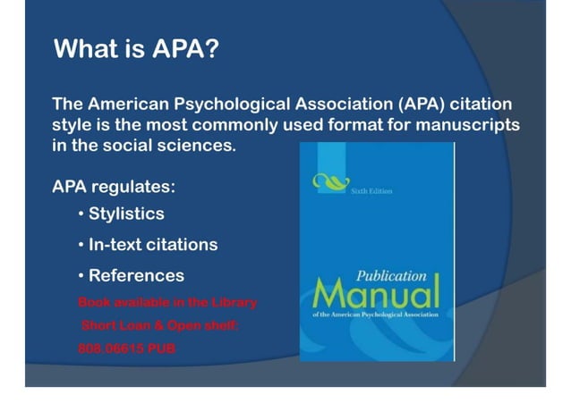 APA Formatting & Reference Style Guide | PPT
