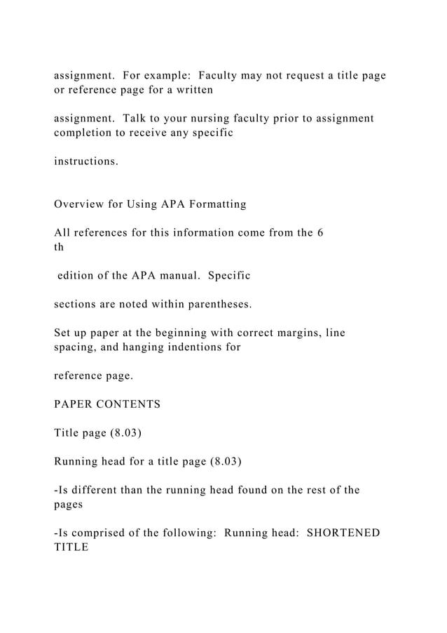 APA FORMATTING RESOURCES FOR WRITTEN ASSIGNMENTS www.apast.docx ...