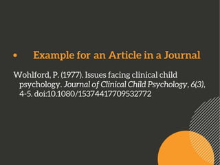 APA Formatting Style | PPT