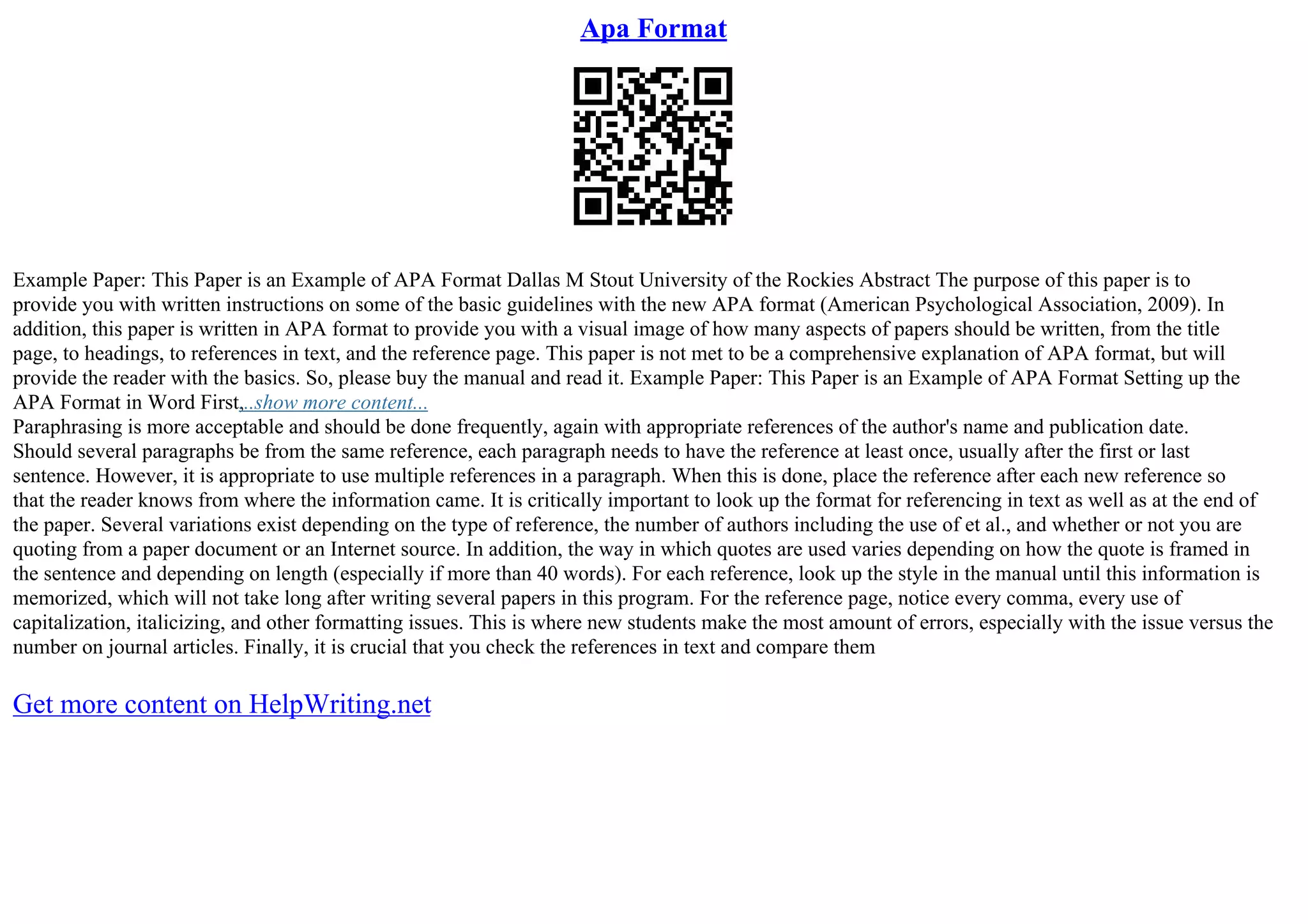 Apa Format Writing Style Analysis | PPT