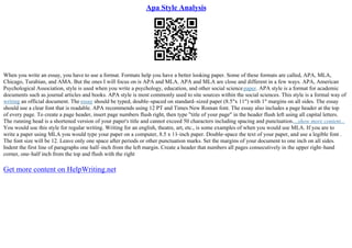 Apa Format Writing Style Analysis | PPT