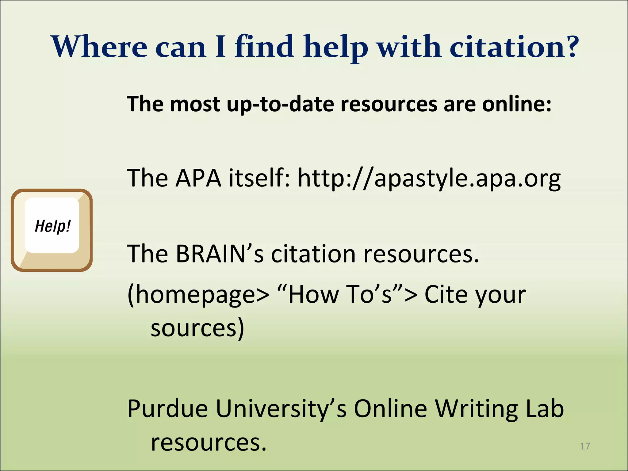 APA Guidelines & Formatting | PPT