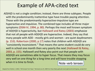 APA Guidelines & Formatting | PPT
