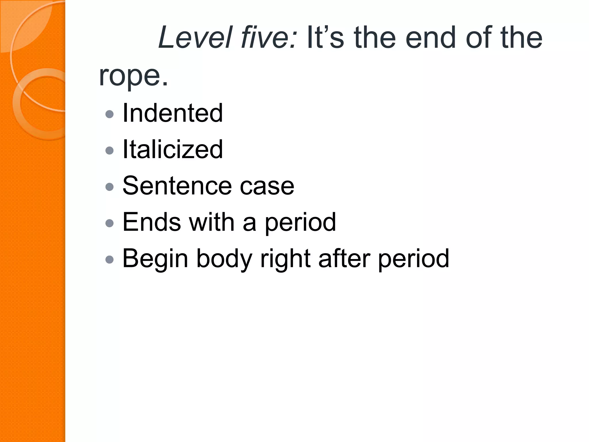 Apa headings presentation | PPTX
