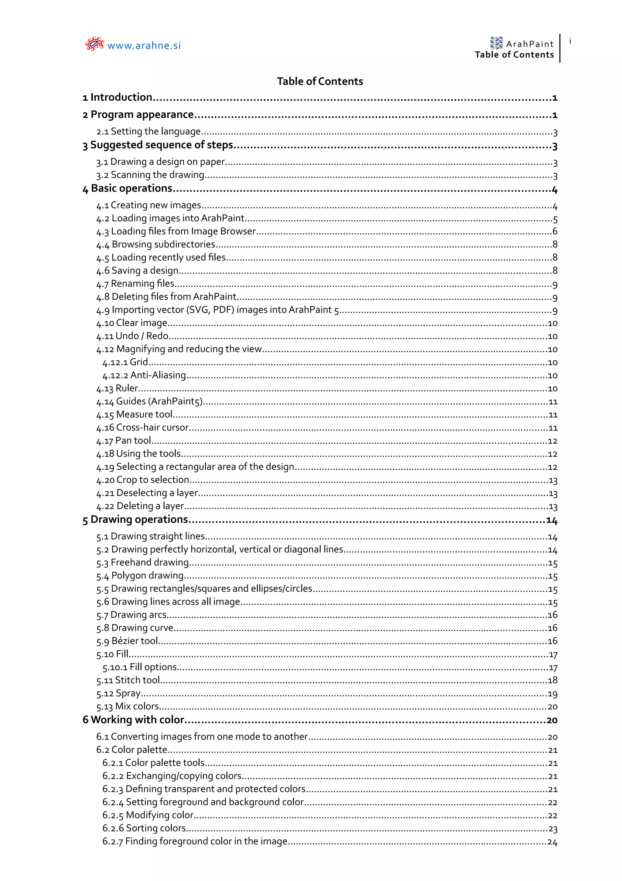 ArahPaint User's Manual | PDF