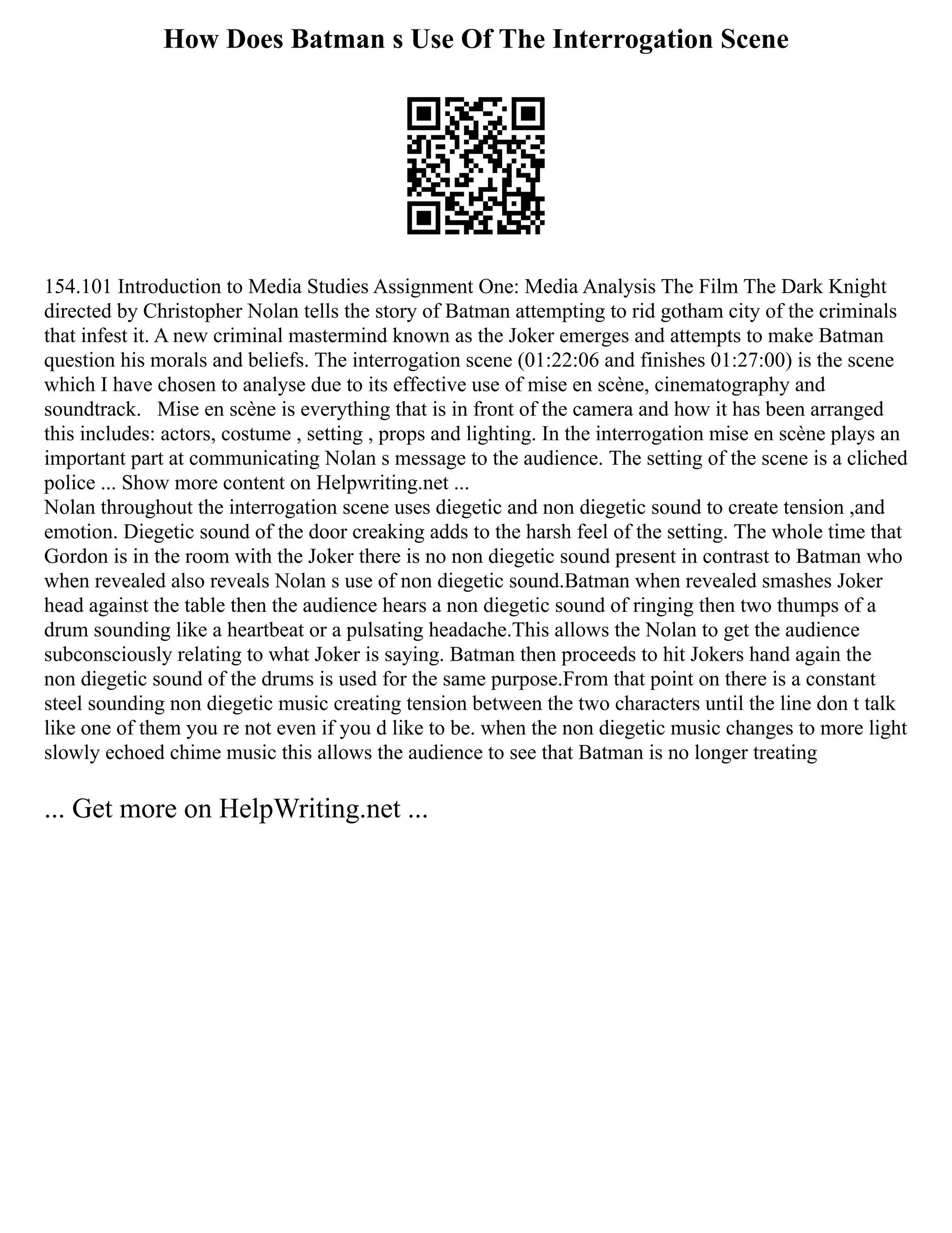 Apa Interview Paper Examples | PDF