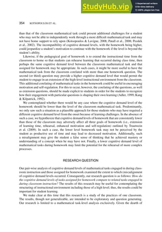 A Pair-Wise Analysis Of The Cognitive Demand Levels Of Mathematical ...