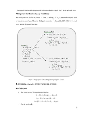 A PAIRING-FREE IDENTITY BASED TRIPARTITE SIGNCRYPTION SCHEME | PDF | Information and Network ...