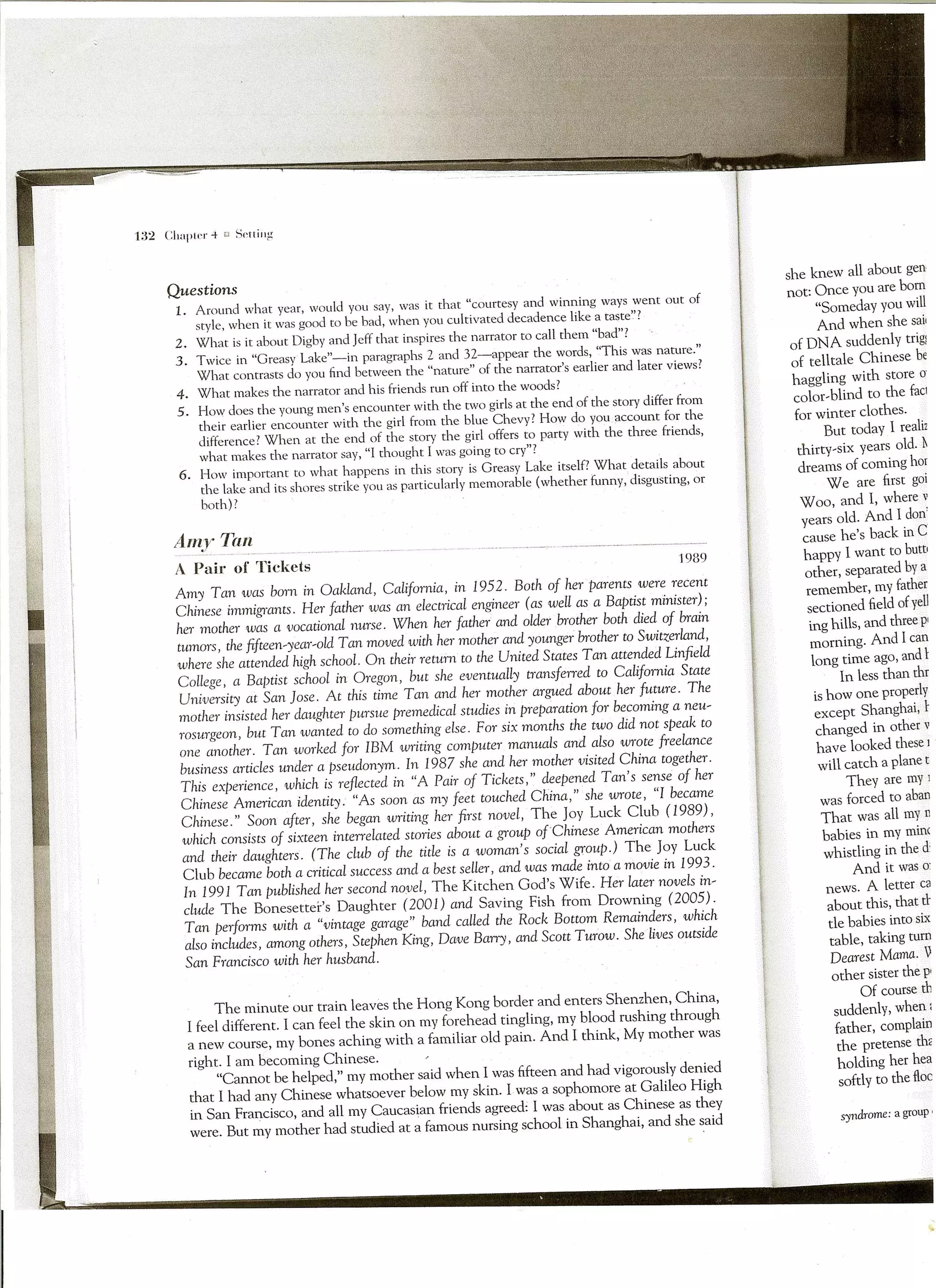 A pair of tickets by amy tan | PDF
