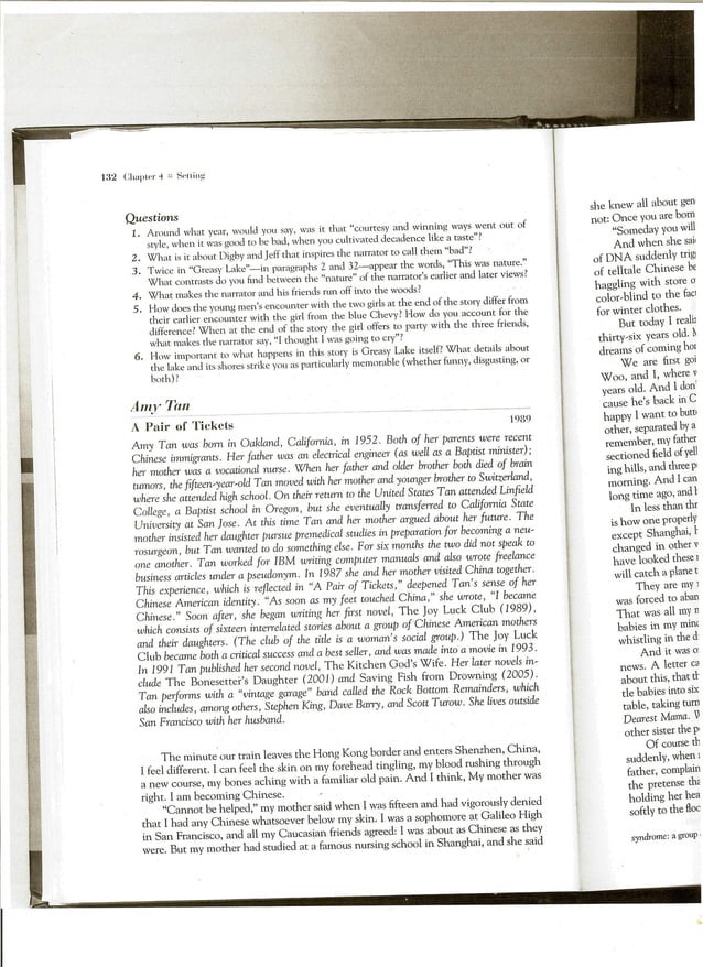 A pair of tickets by amy tan | PDF