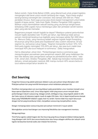 Apa Itu 3PL Third Party Logistics | PDF