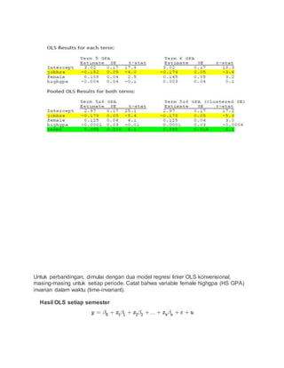 Apa itu data panel | DOCX