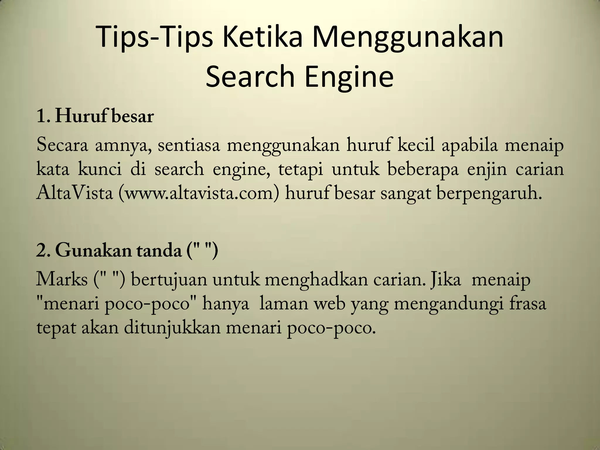 Apa itu enjin carian | PPTX