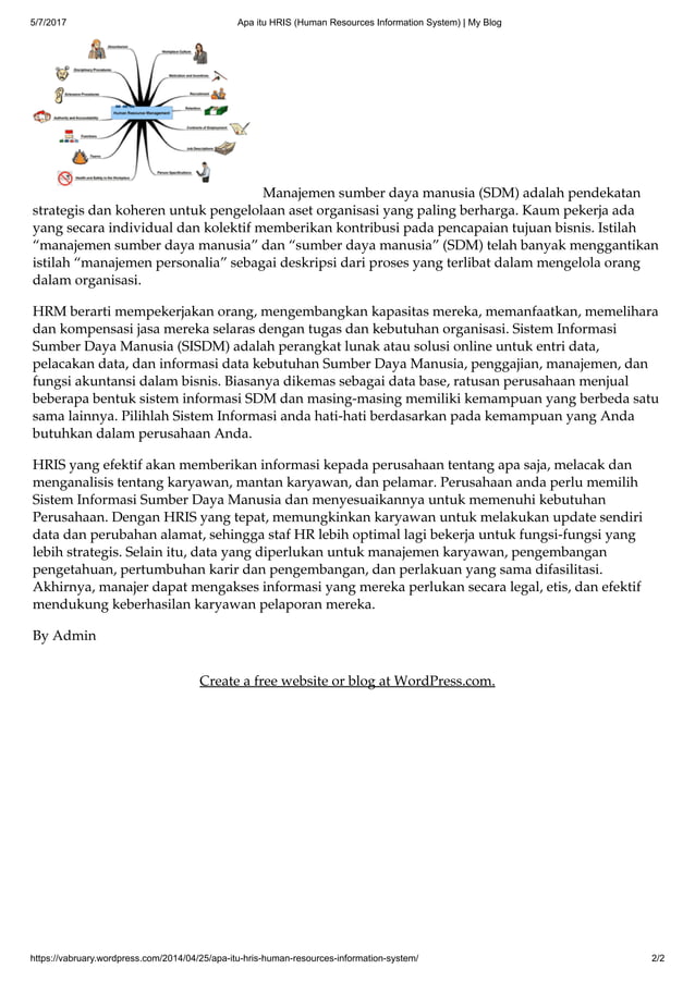Apa itu hris (human resources information system) my blog | PDF