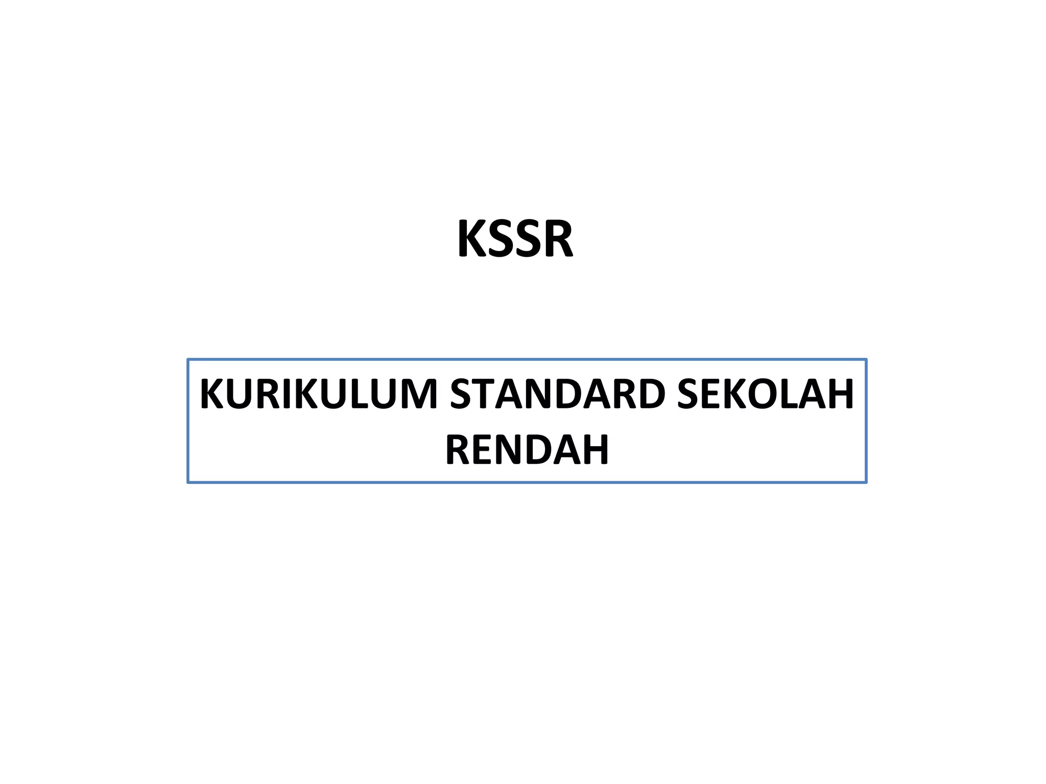 Apa itu kssr | PPTX