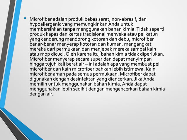 Apa itu microfiber | PPT | Free Download
