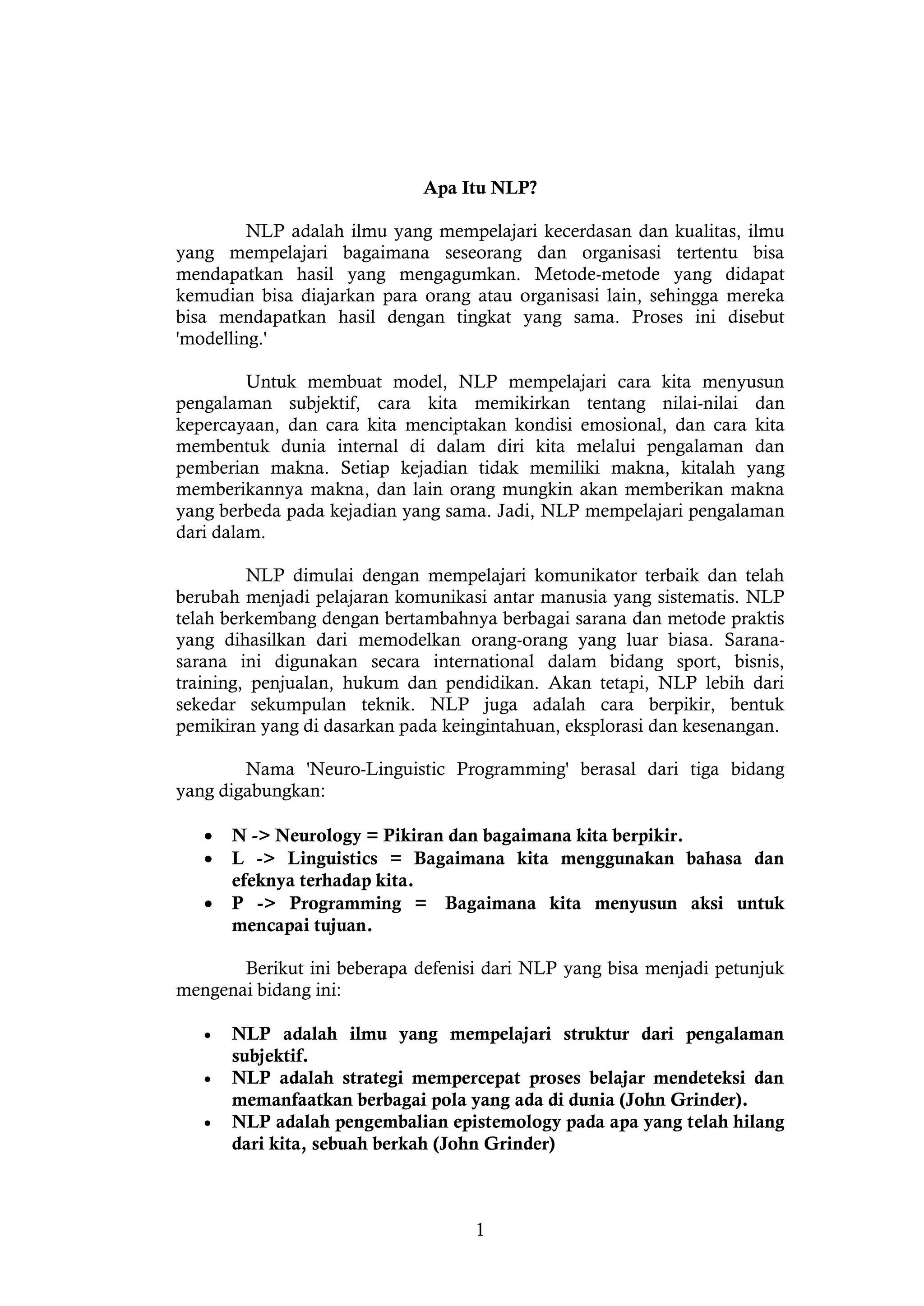 Apa itu nlp | PDF