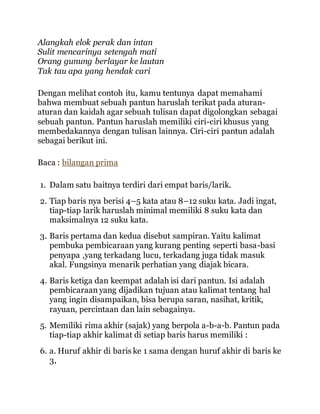 Apa itu pantun | DOCX