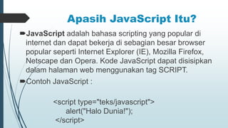 Apa itu XML - JSON - JavaScript - Front end & Back end | PPTX