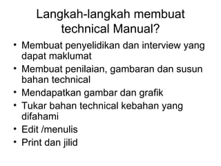 Apakah Tujuan Technical Manual | PPT