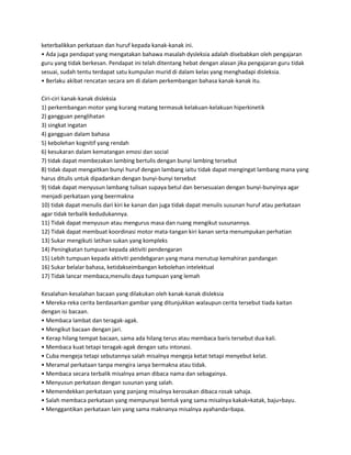 Apakah disleksia | DOCX