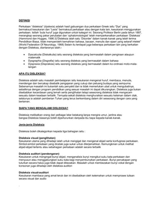 Apakah disleksia | PDF