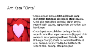 Apakah Itu Cinta Dalam Perspektif Kristen | PPTX