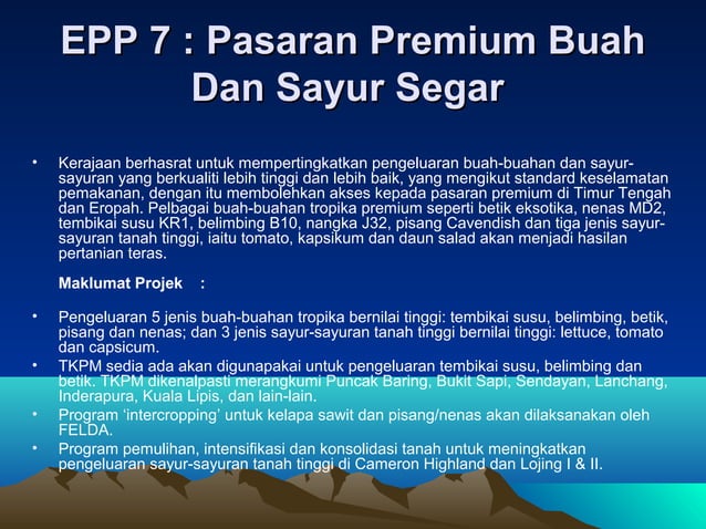 program transformasi ekonomi | PPT