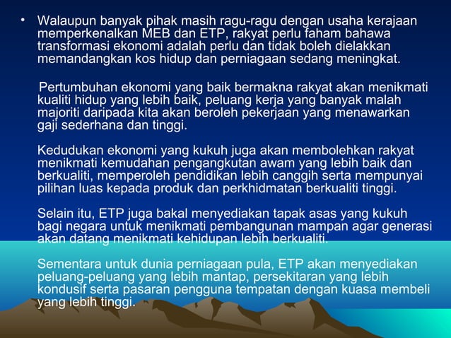 program transformasi ekonomi | PPT