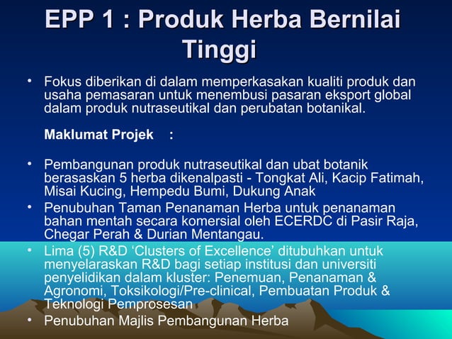 program transformasi ekonomi | PPT