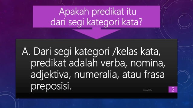 Apakah predikat itu? | PPT