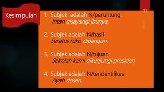 Apakah subjek itu? | PPTX
