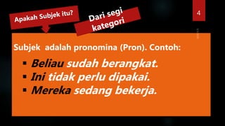 Apakah subjek itu? | PPTX