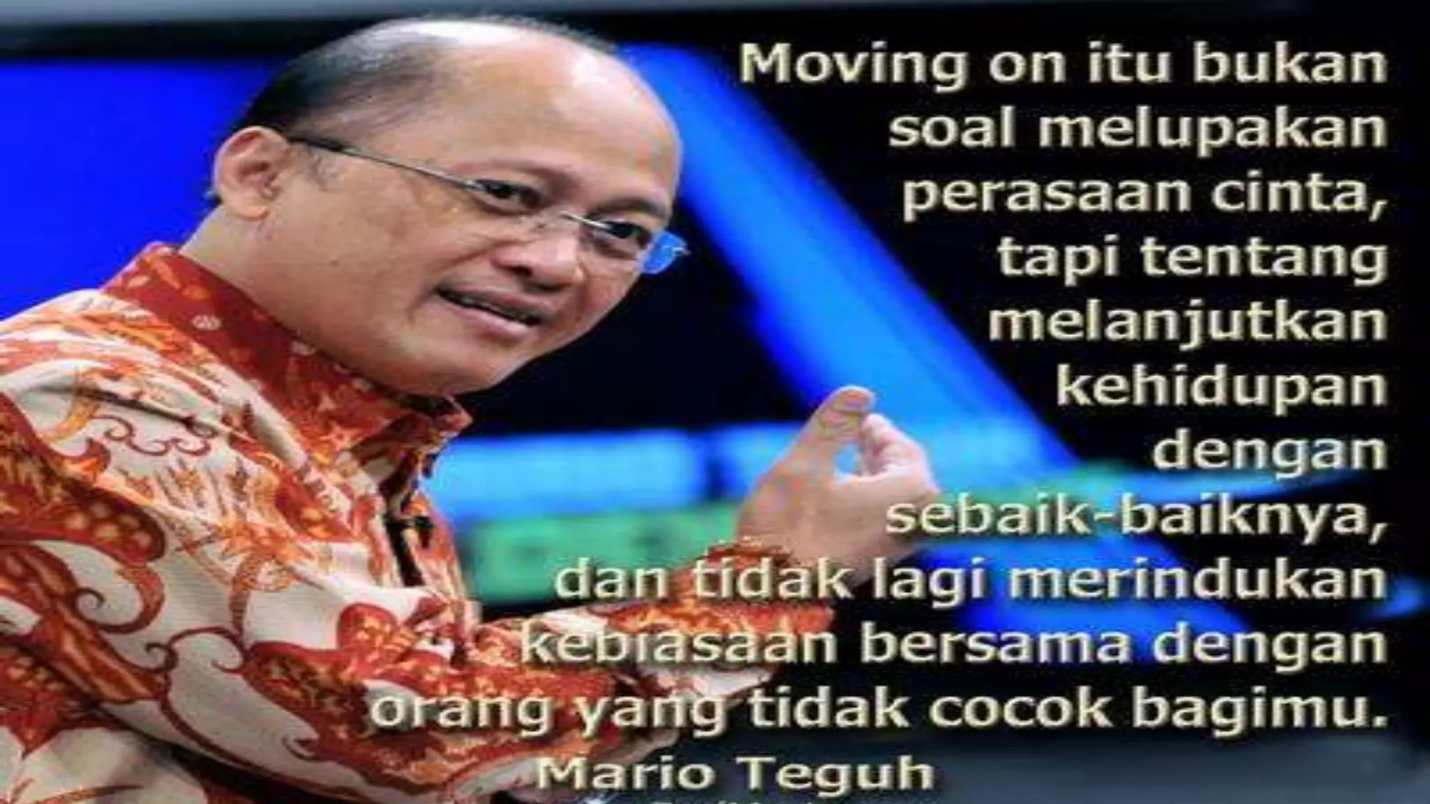 Kata-kata Motivasi Mario Teguh : Apa kata mario teguh?? | PPTX | Television | Entertainment