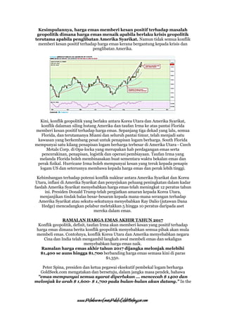 Apa kesan harga emas terhadap konflik geopolitik | PDF