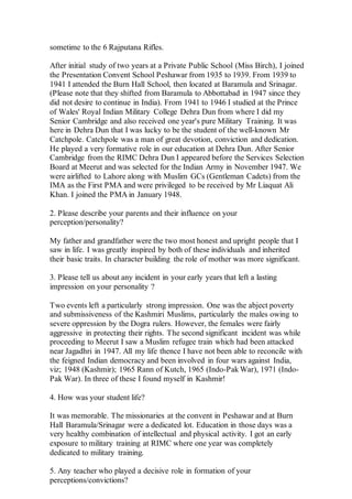 A pakistani general gives a history lesson | PDF