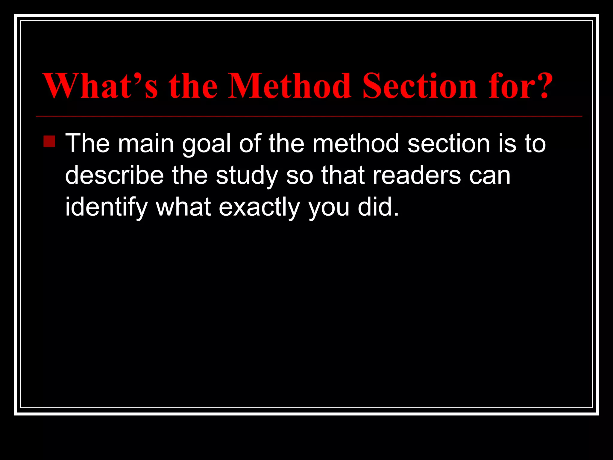 Apa method section | PPT
