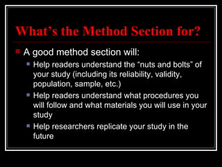 Apa method section | PPT