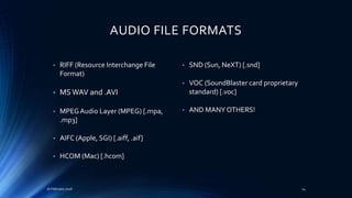 Audio Processing and Music Recognition | PPT
