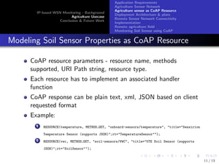 Internet of Things based approach to Agriculture Monitoring | PPT