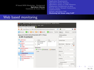 Internet of Things based approach to Agriculture Monitoring | PPT