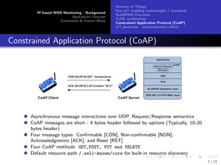 Internet of Things based approach to Agriculture Monitoring | PPT