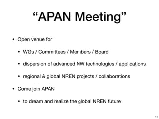 APAN Backbone Growth | PDF