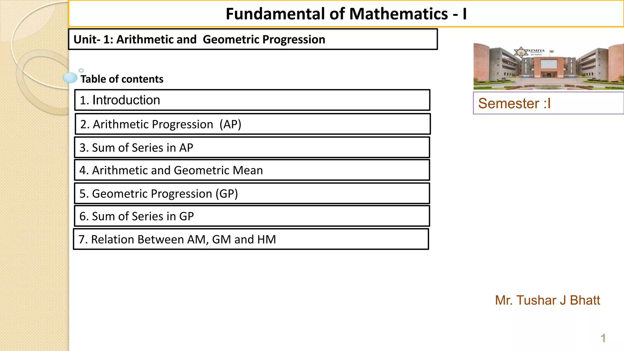 Arithmetic and Geometric Progressions | PDF