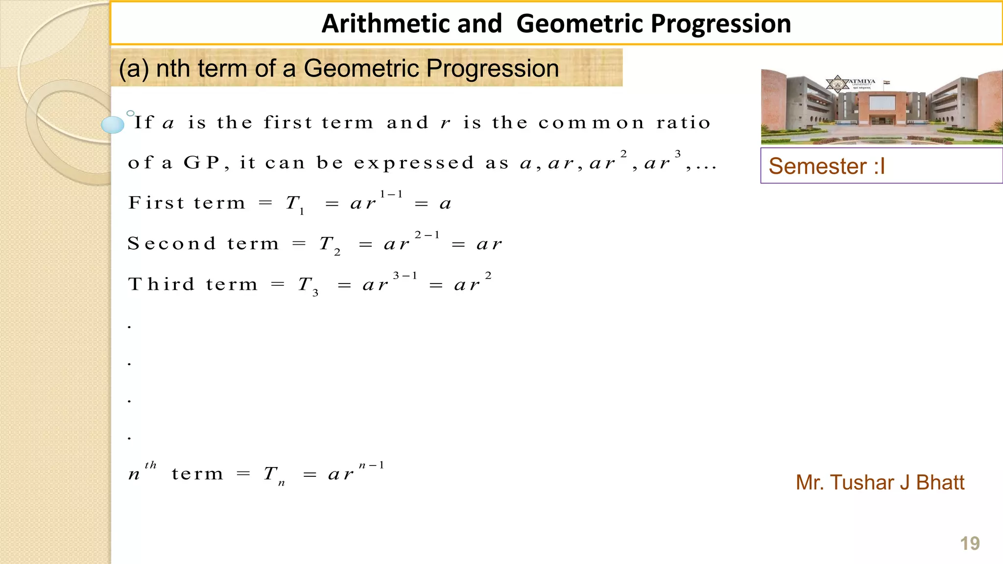 Arithmetic and Geometric Progressions | PDF