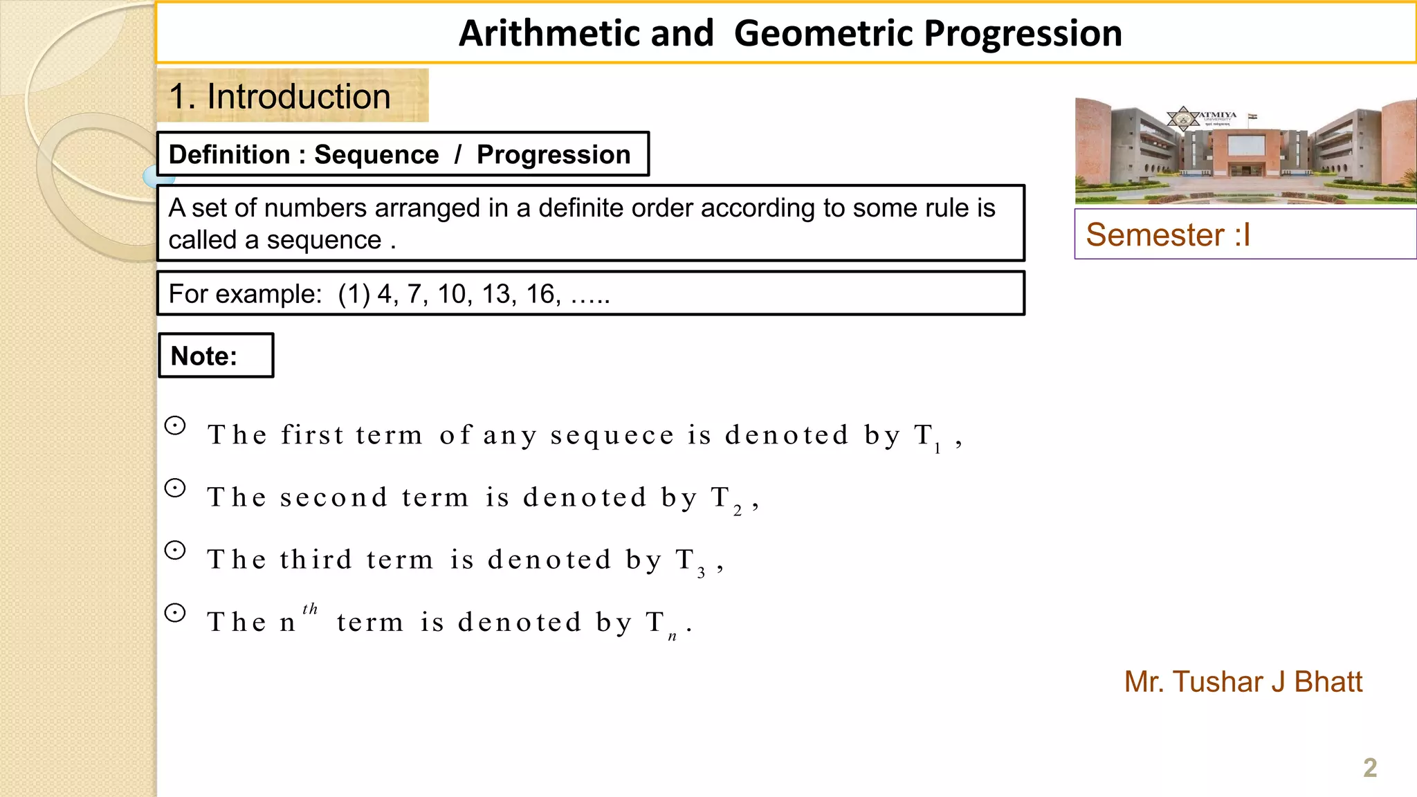 Arithmetic and Geometric Progressions | PDF