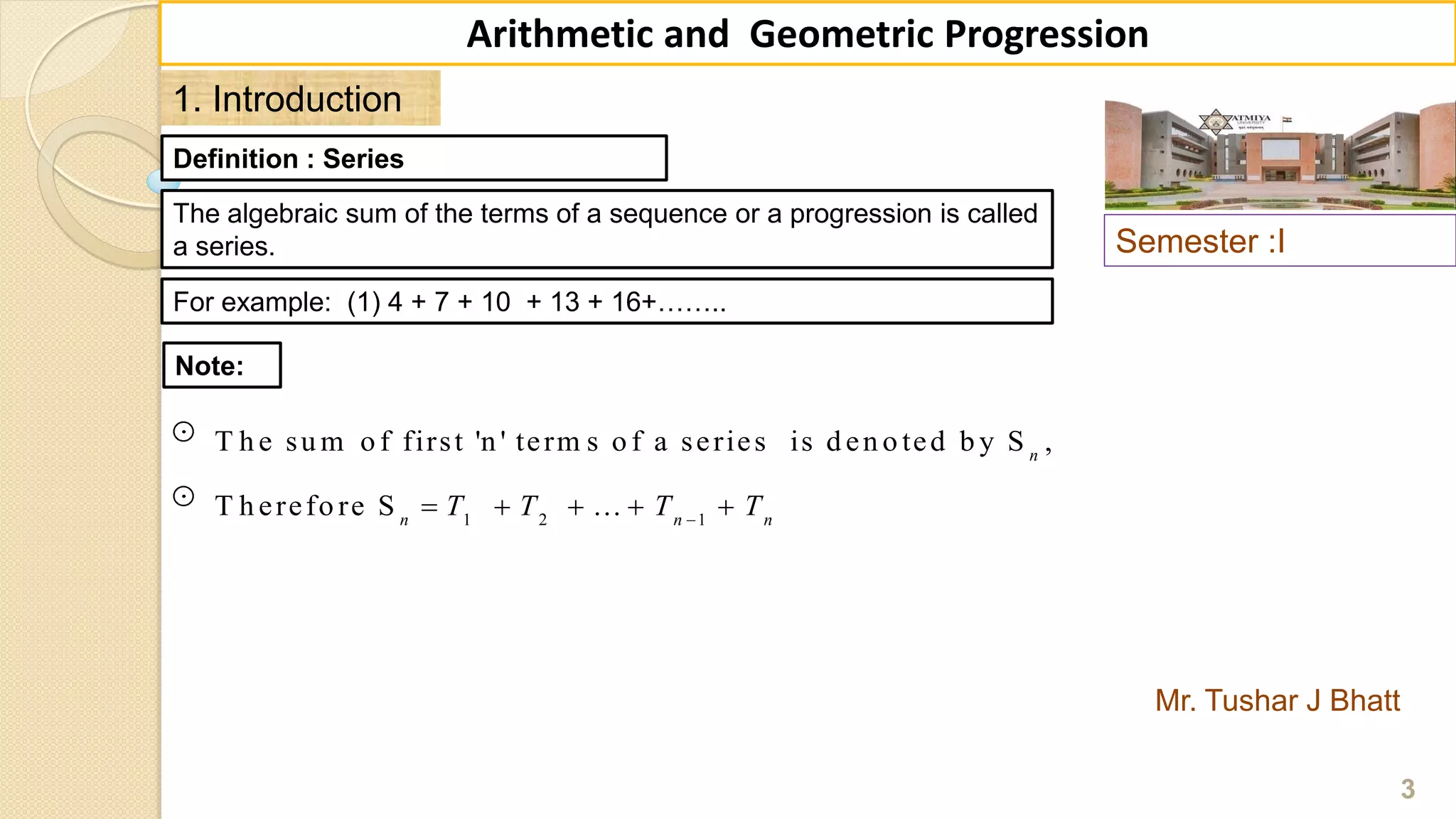 Arithmetic and Geometric Progressions | PDF
