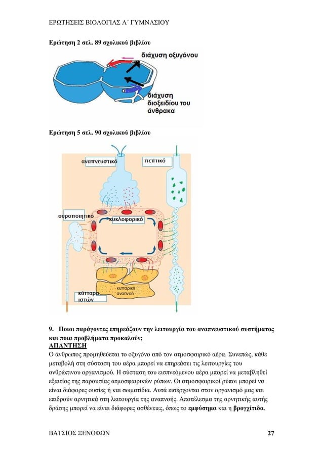 Βιολογία Α Γυμνασίου Ερωτήσεις-Απαντήσεις-Ασκήσεις με Λύσεις του ...